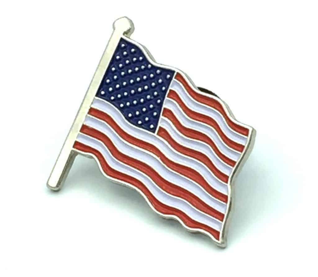 American Flag Lapel Pin – USA Waving Flag Pin | The Pin People