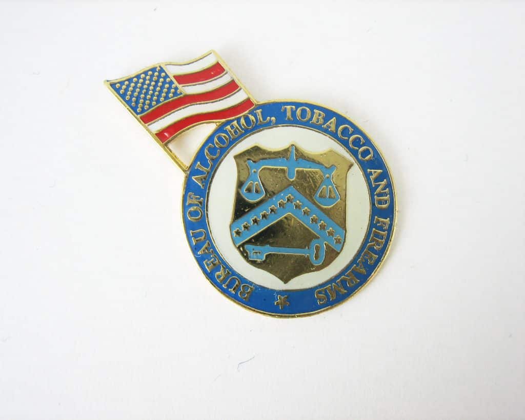 Bureau of Alcohol, Tobacco and Firearms with U.S. Flag ATF Lapel Pin ...