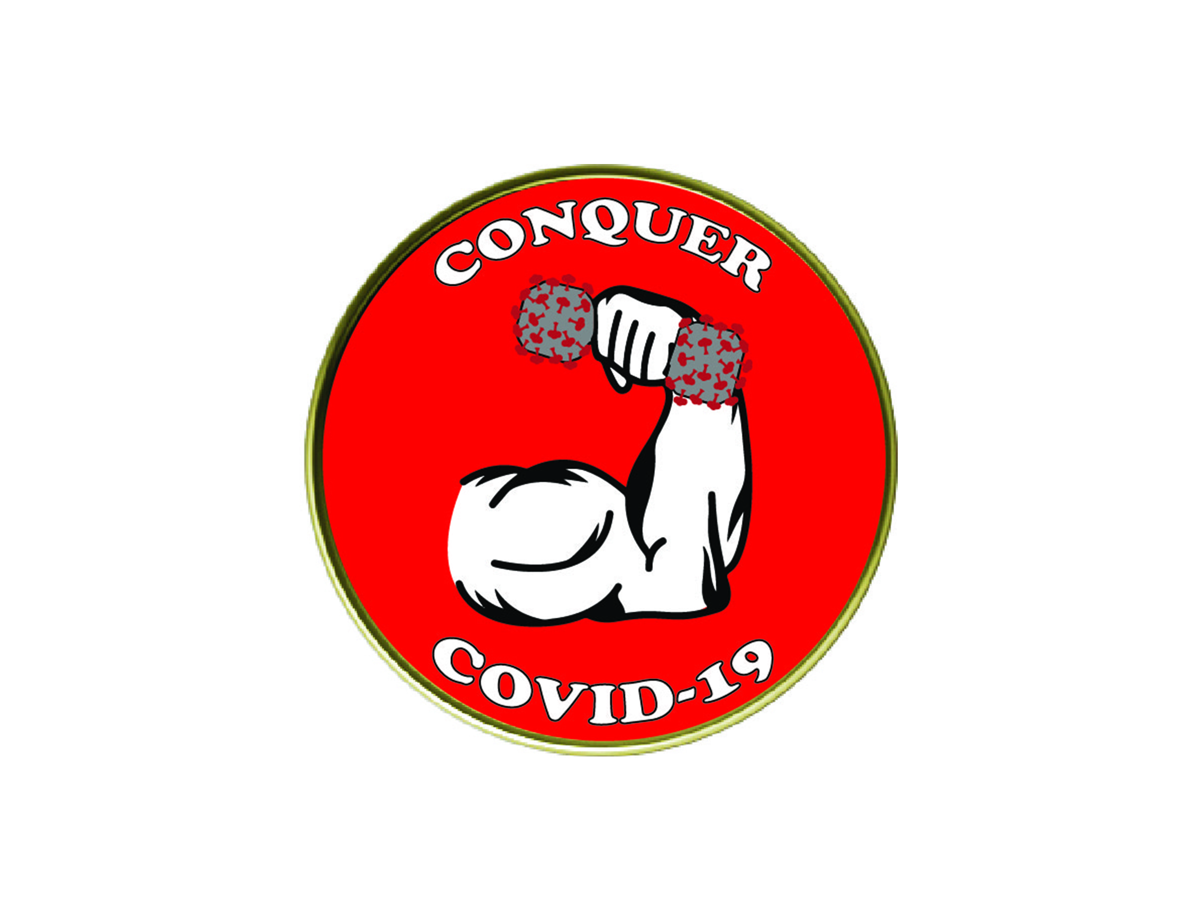 Conquer Covid-19 Lapel Pin | The Pin People