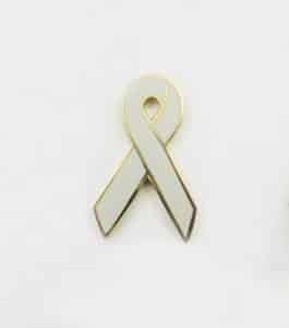 New "WHITE" Innocence Awareness Ribbon Lapel Pin | The Pin People